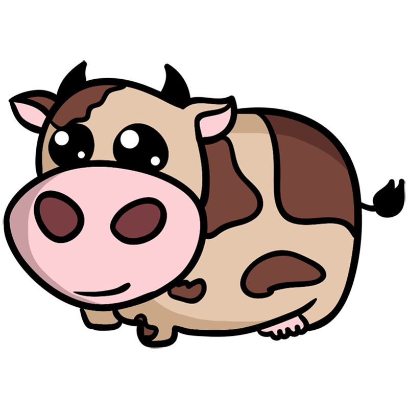 How To Draw A Cute Cow With 09 Simple Steps EASY TO DRAW EVERYTHING
