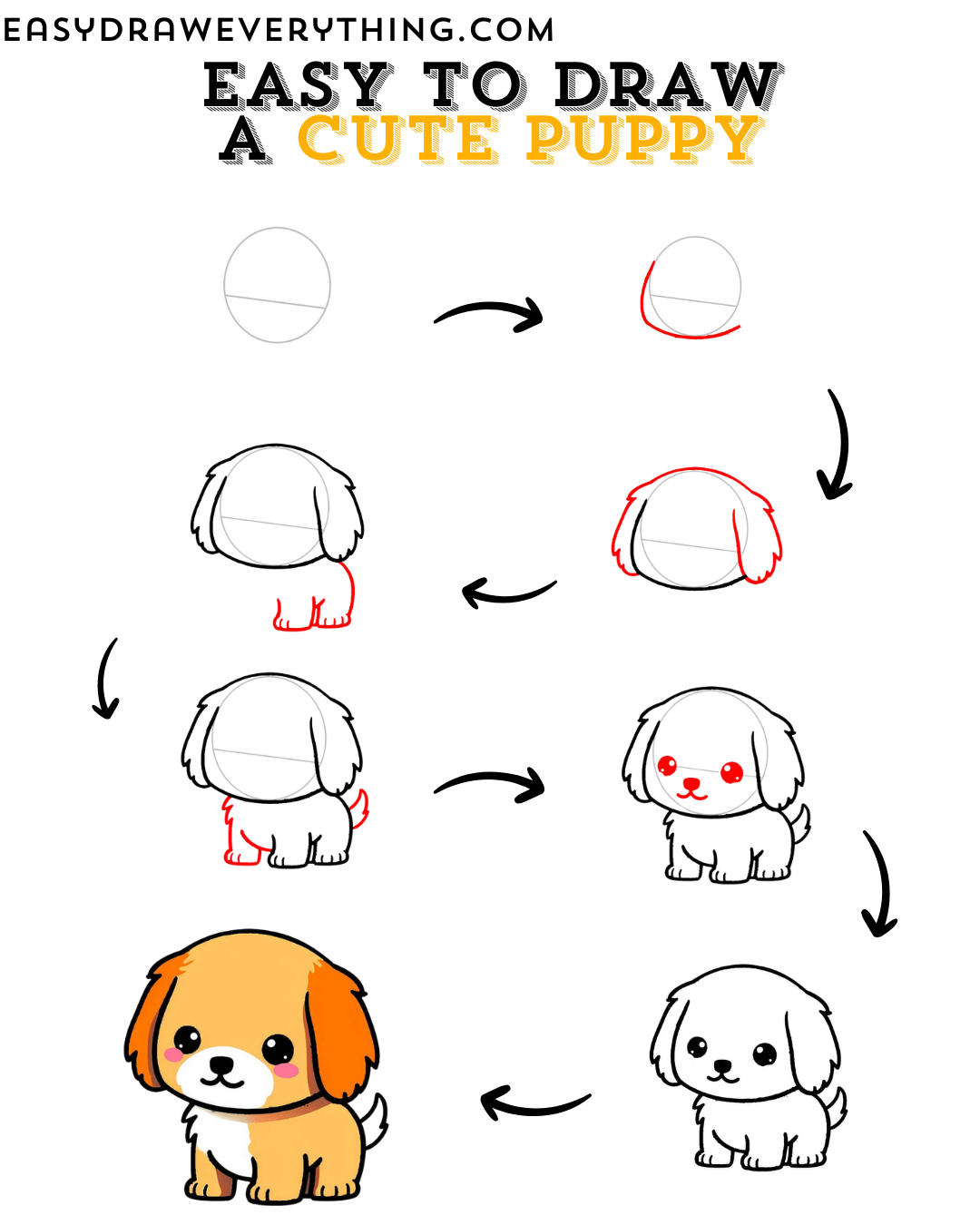 How To Draw A Puppy So Cute How To Draw A Puppy So Cute